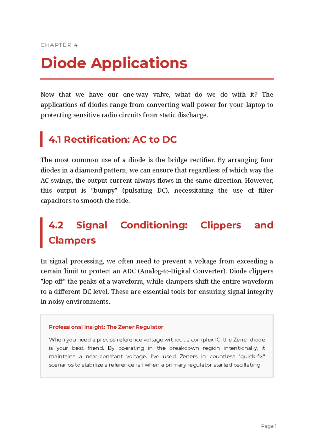 Chapter 4: Diode Applications in Electronics (Course Code: Jqx68e) - Studocu