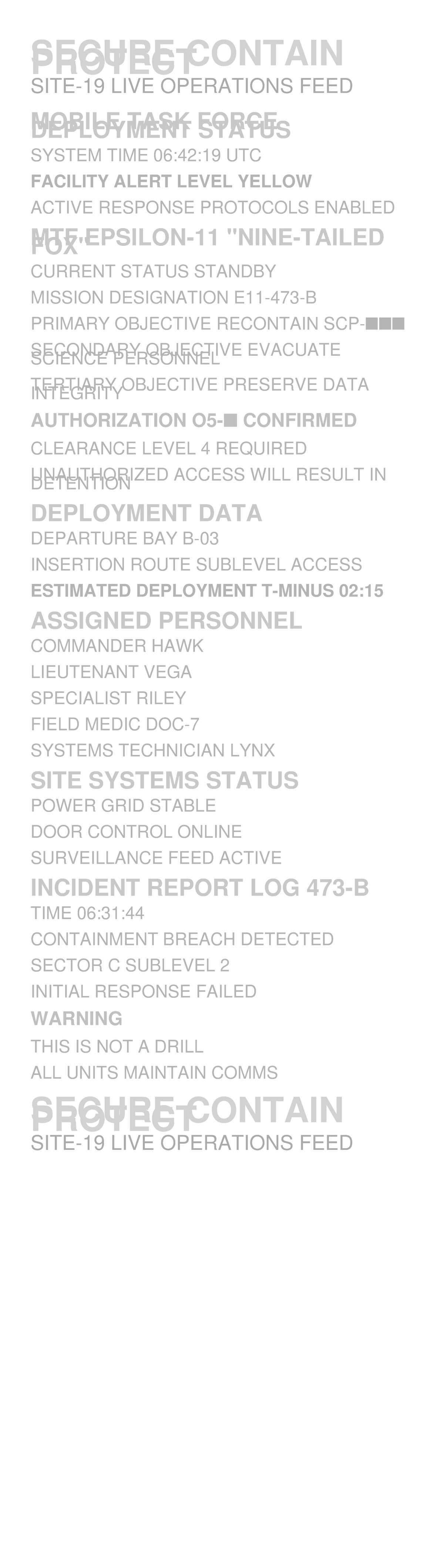MTF Command Display: Live Ops Feed & Deployment Status Update - Studocu