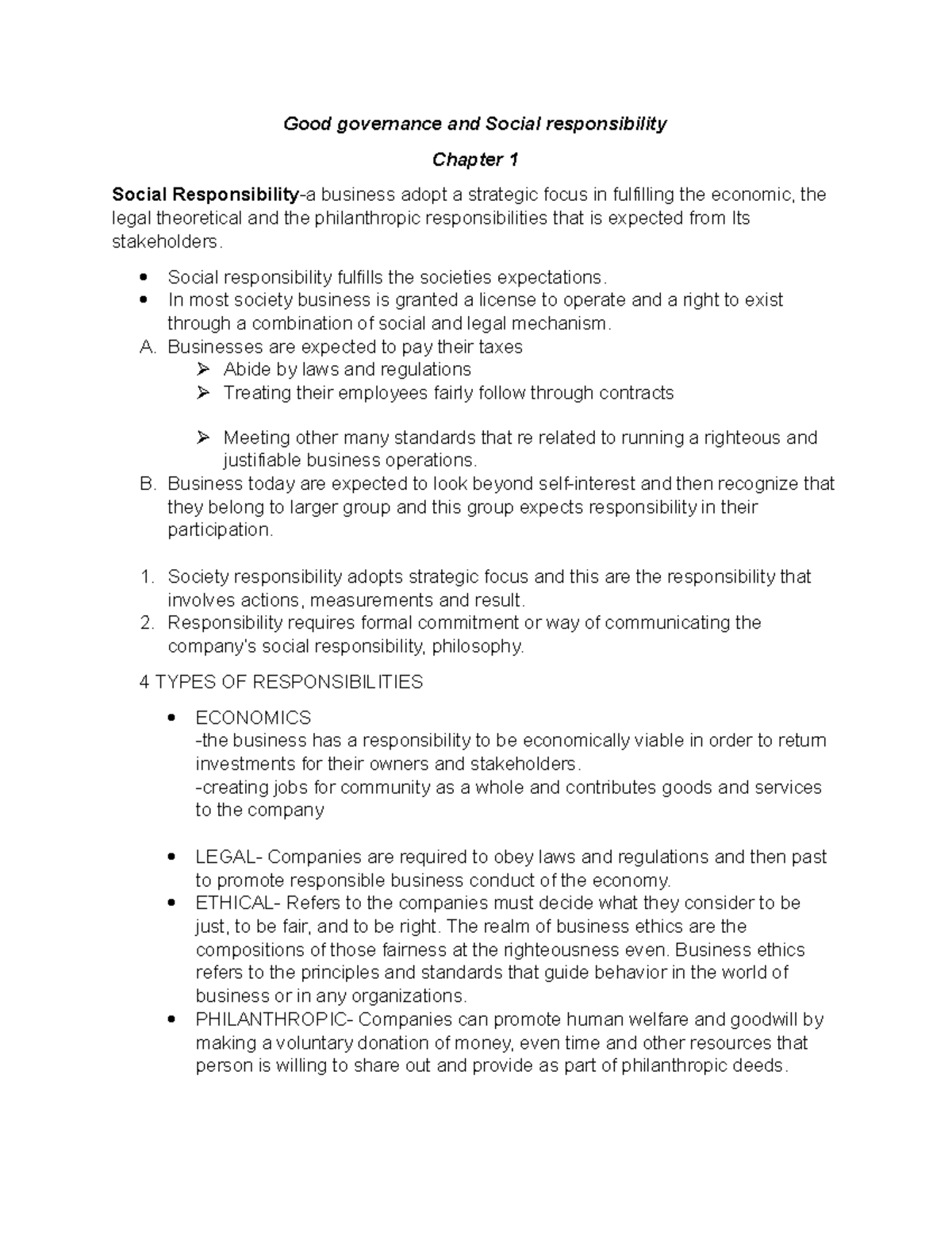 product management . Activity 2 - Good governance and Social ...
