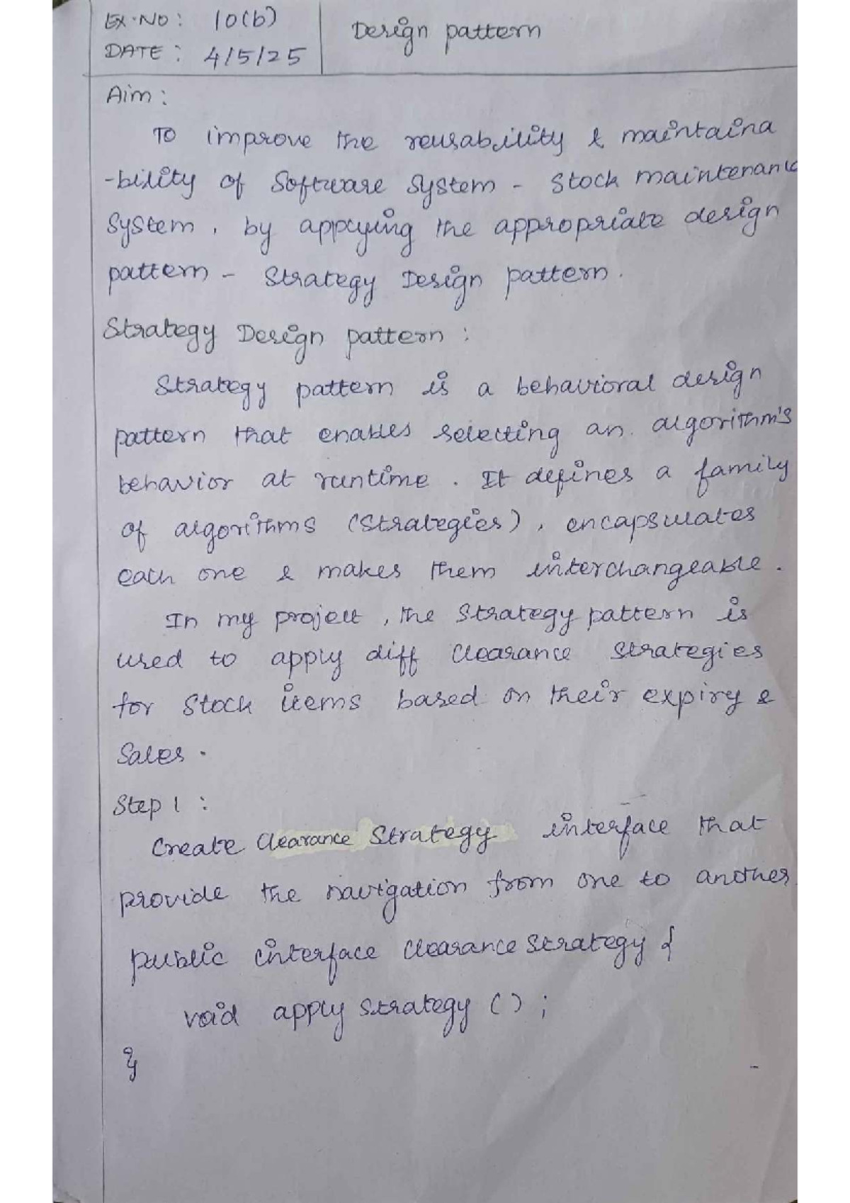Design Pattern Analysis: Strategy Pattern for Stock Maintenance System ...