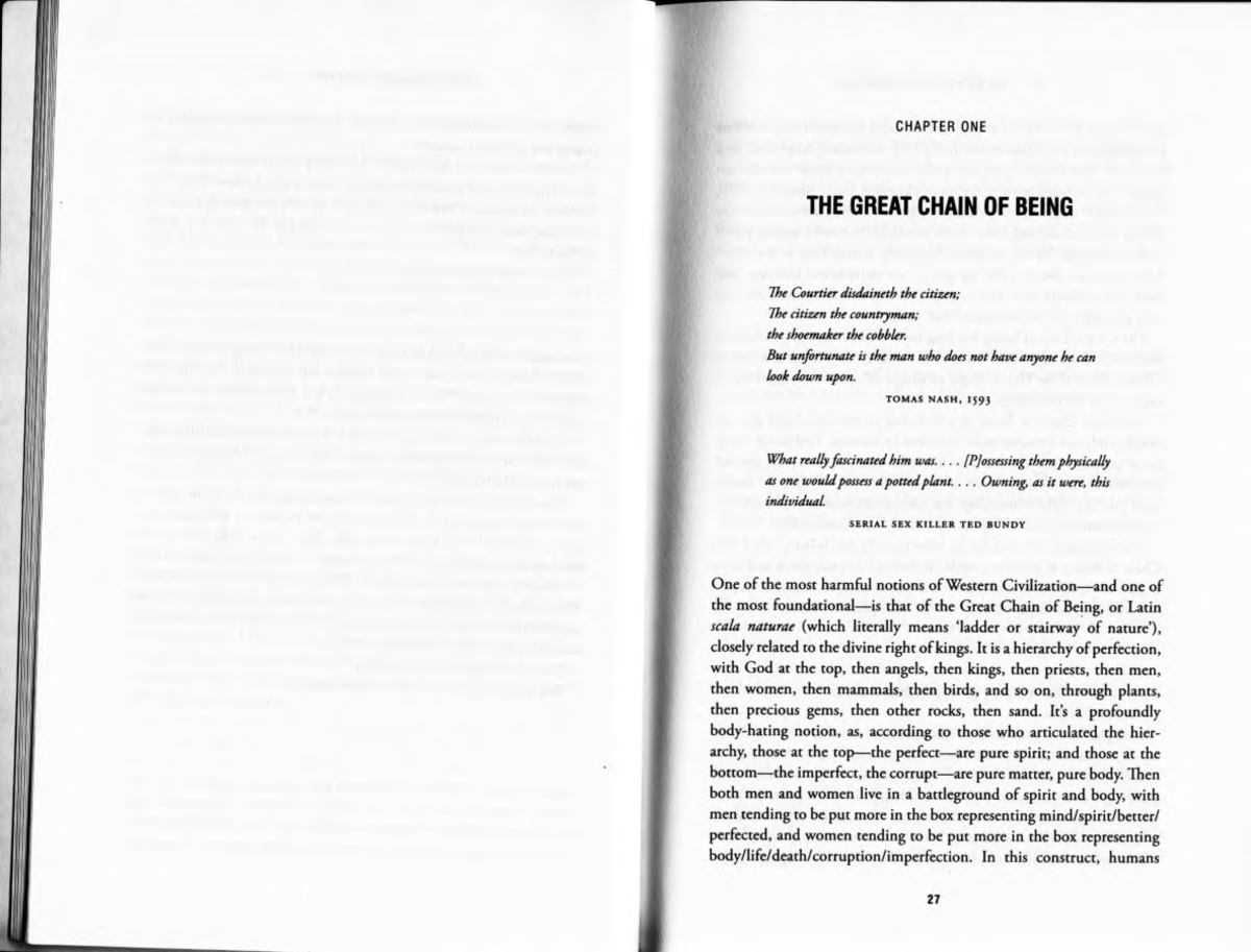 CHAPTER ONE: THE GREAT CHAIN OF BEING IN JENSEN'S READING - Studocu