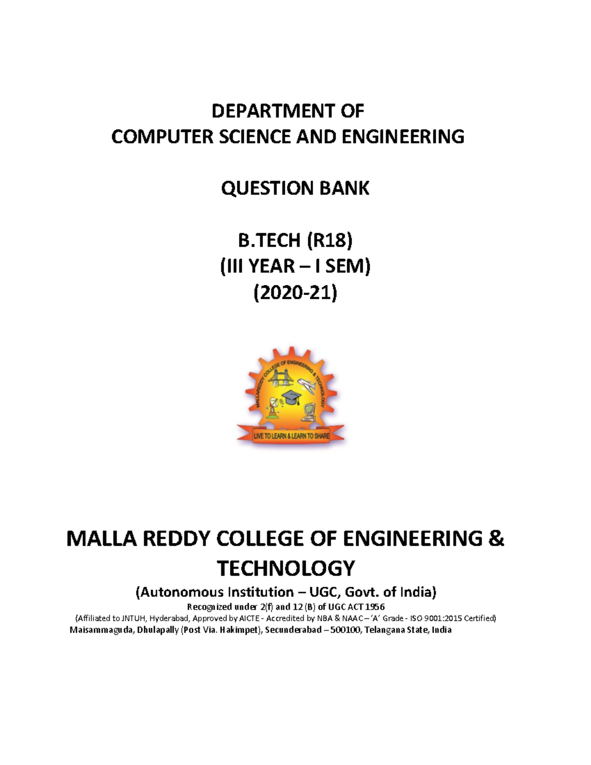 Software Engineering Important Questions (B.Tech R18 - III Year, I Sem ...