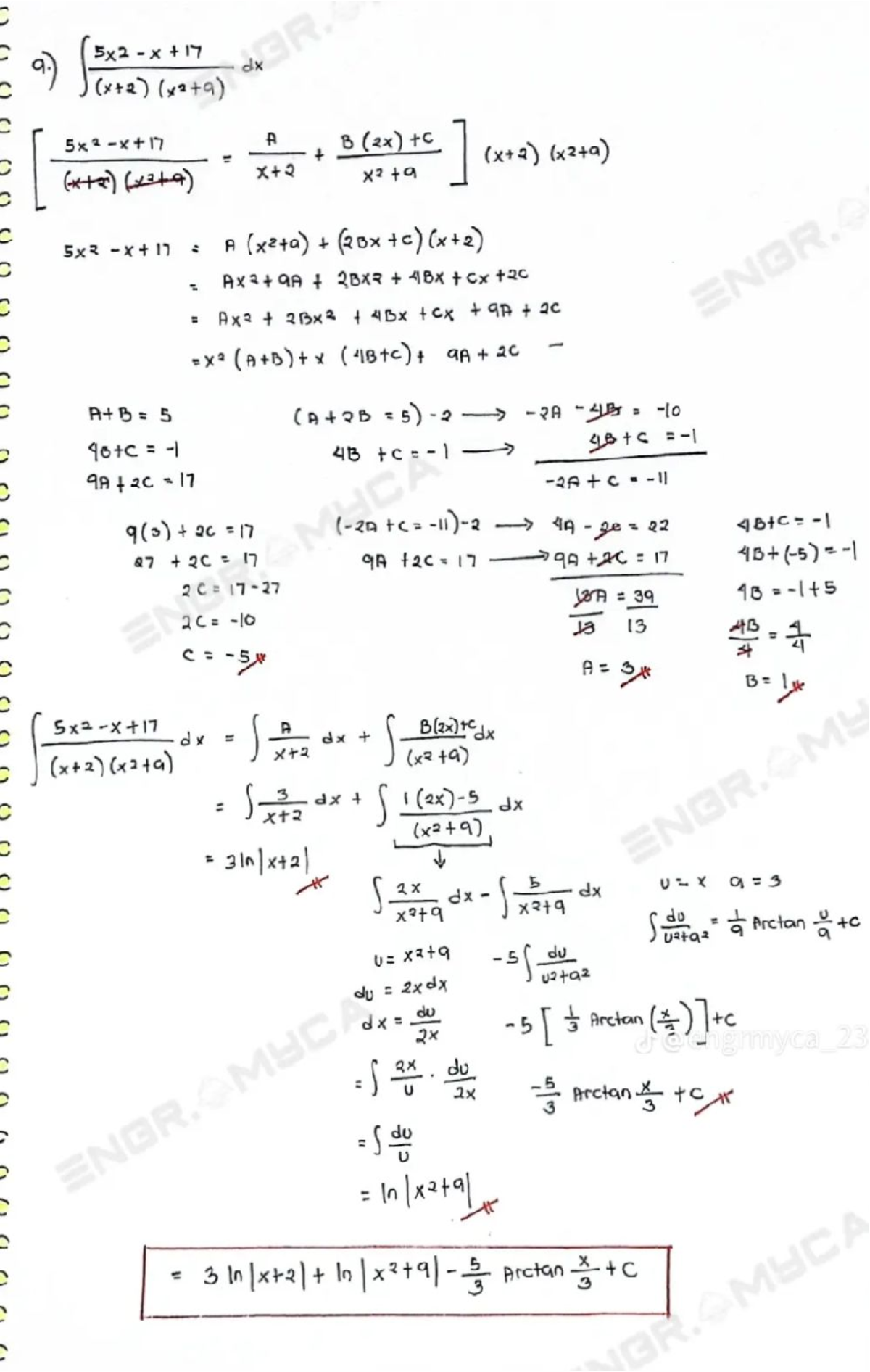 Integration of Rational Functions - Past Question Papers (MATH 101 ...