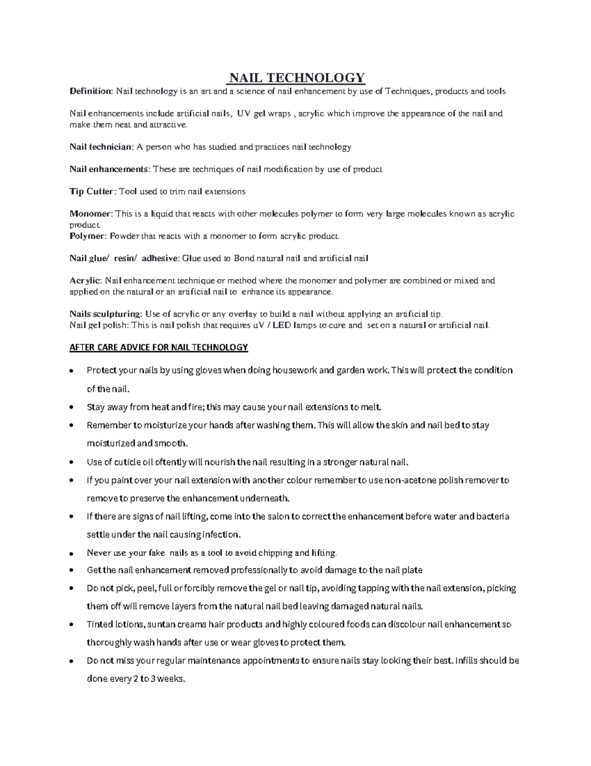 NAIL TECHNOLOGY: Comprehensive Guide to Nail Enhancements and Care ...