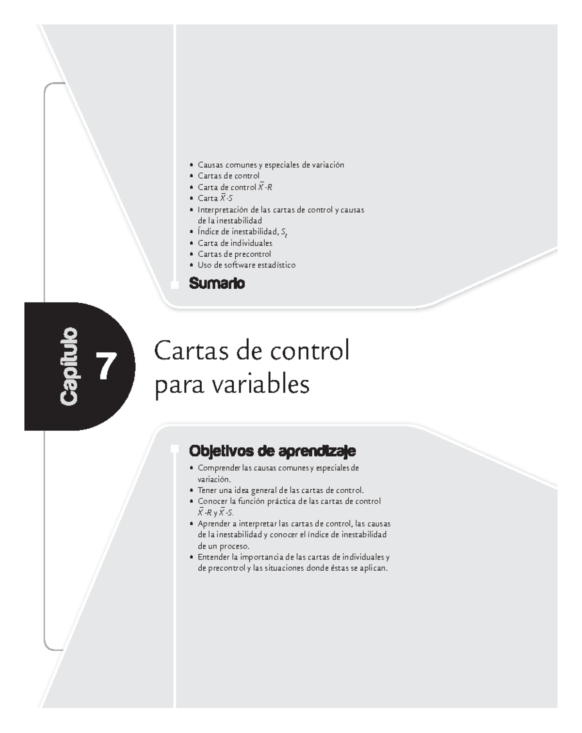 3 Cartas de control para variables - Cartas de control para variables Comprender las causas ...