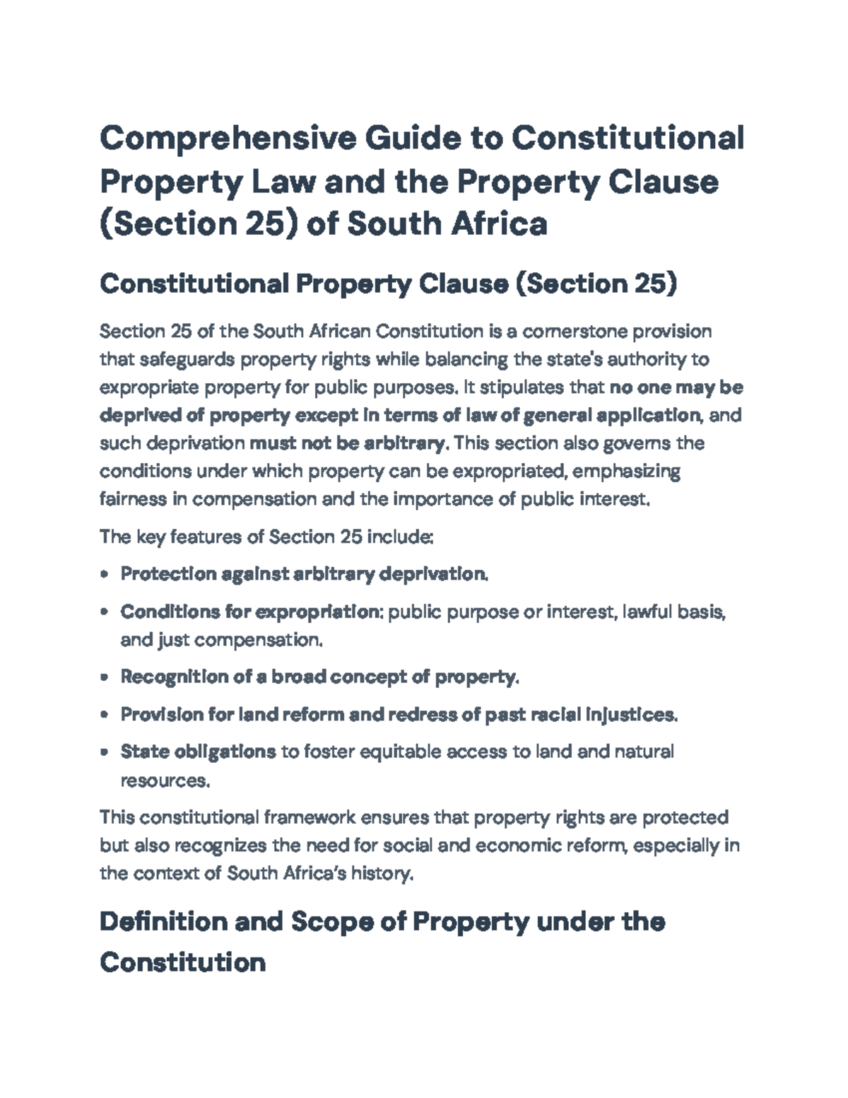 Comprehensive Guide to Expropriation & Property Law (Section 25) in SA ...