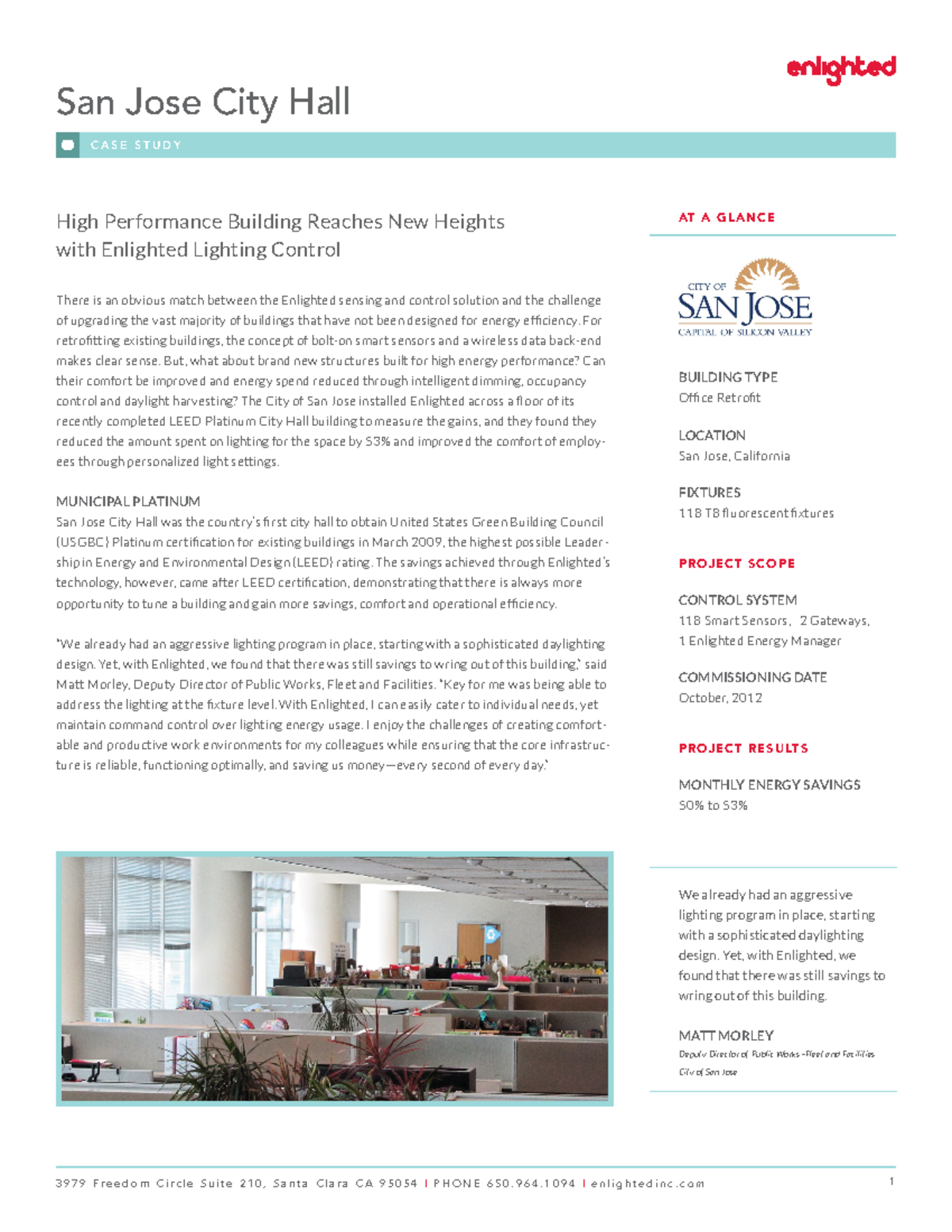 San Jose City Hall: Case Study on Enlighted Lighting Solutions - Studocu