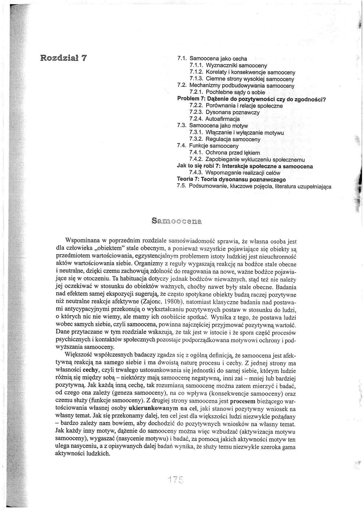 Wojciszke - Chapter 7 Summary and Key Concepts - Studocu