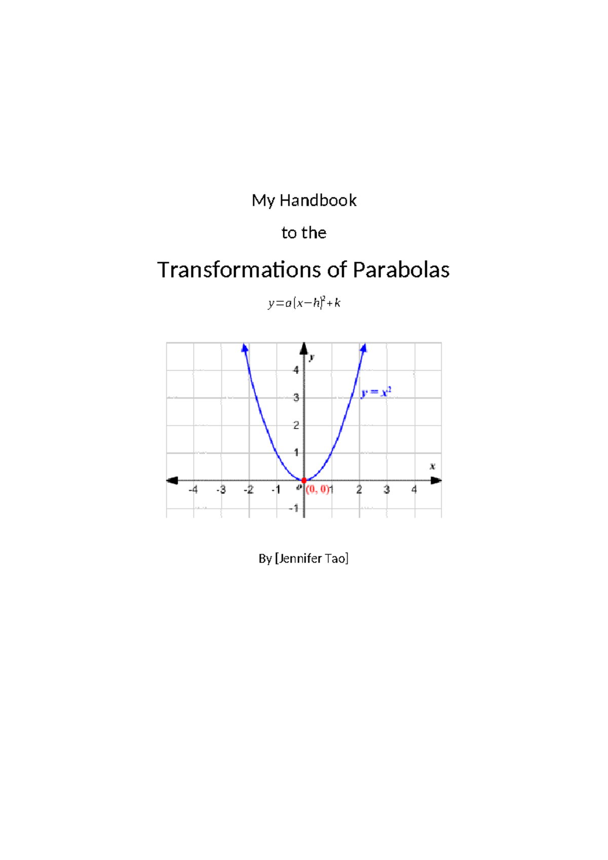 Maths AT 3 handbook - Notes on transformations of parabolas - Studocu