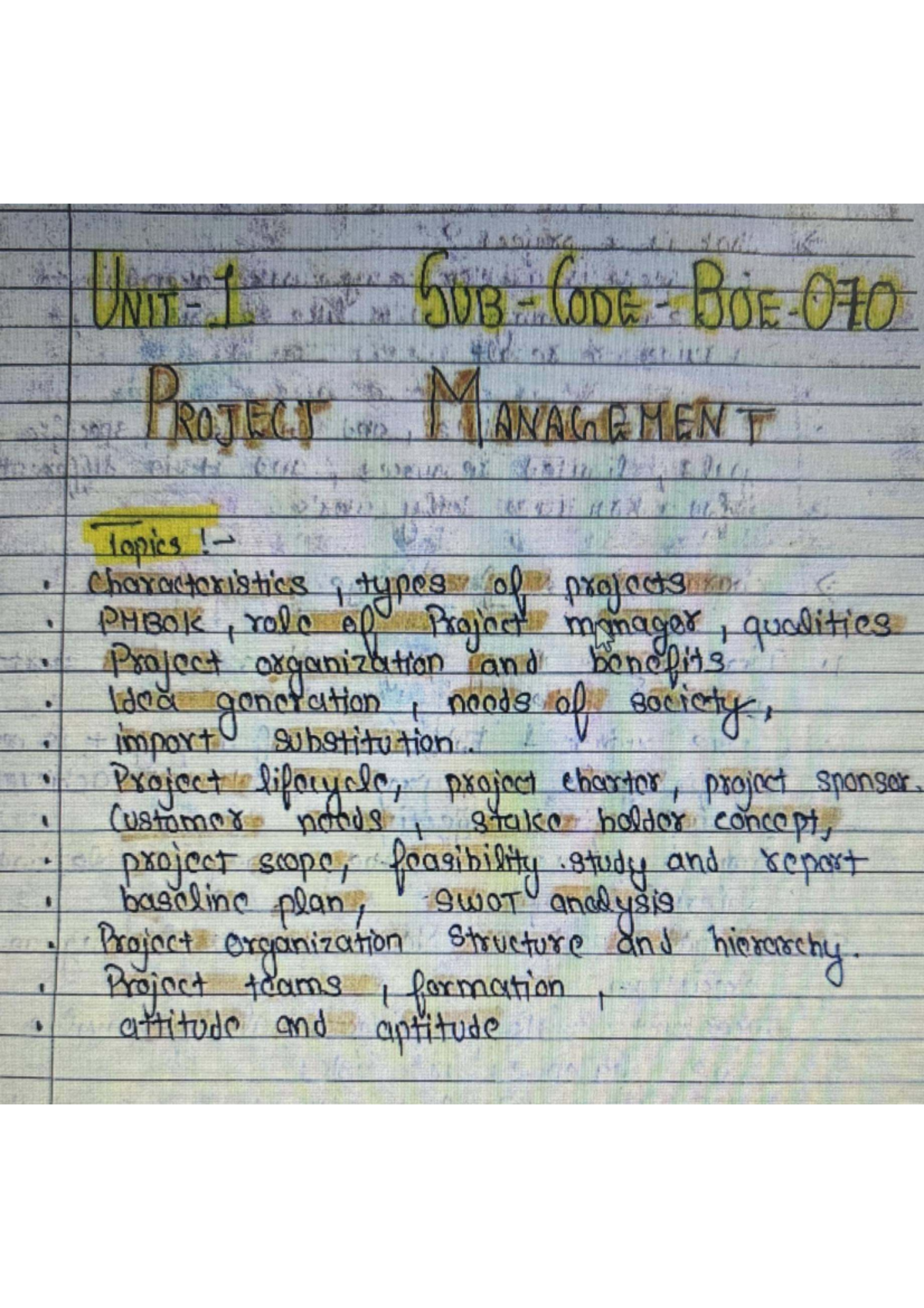 Project Management Notes: Key Concepts and PMBOK Overview - Studocu