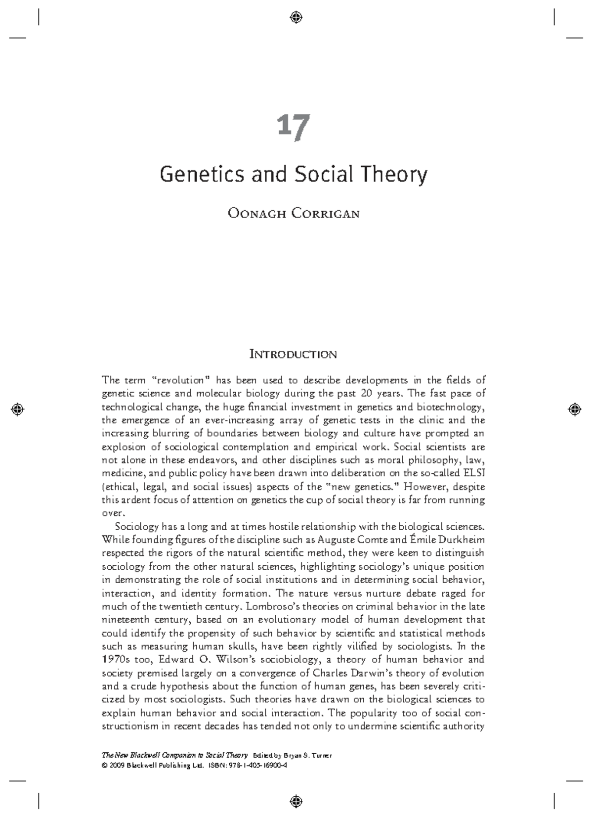 Genetics and Social Theory: Insights on Race and Eugenics (17) - Studocu