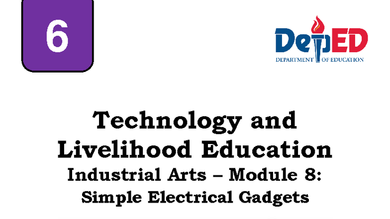 TLE-IA 6 Module 8: Constructing Simple Electrical Gadgets - Studocu