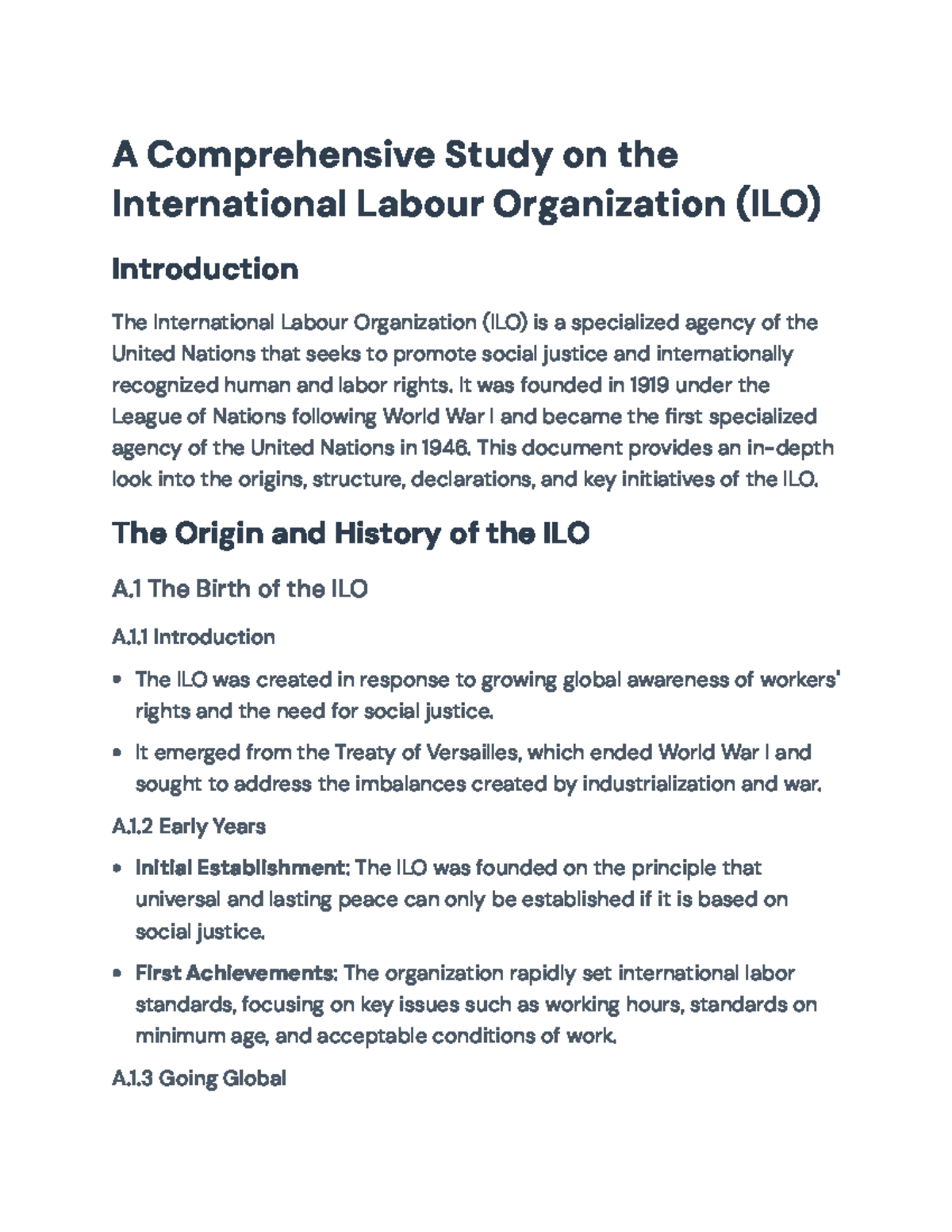 A Comprehensive Overview of the International Labour Organization (ILO ...