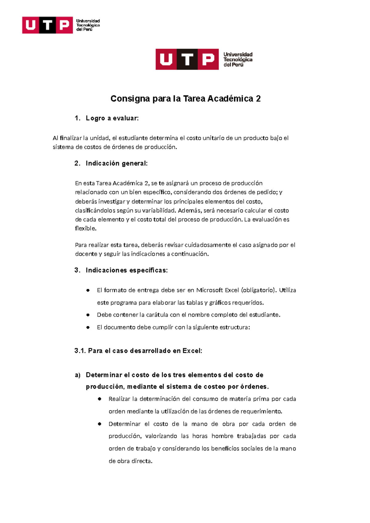 (AC–S08) Tarea Académica 2: Cálculo de Costos de Producción - Studocu