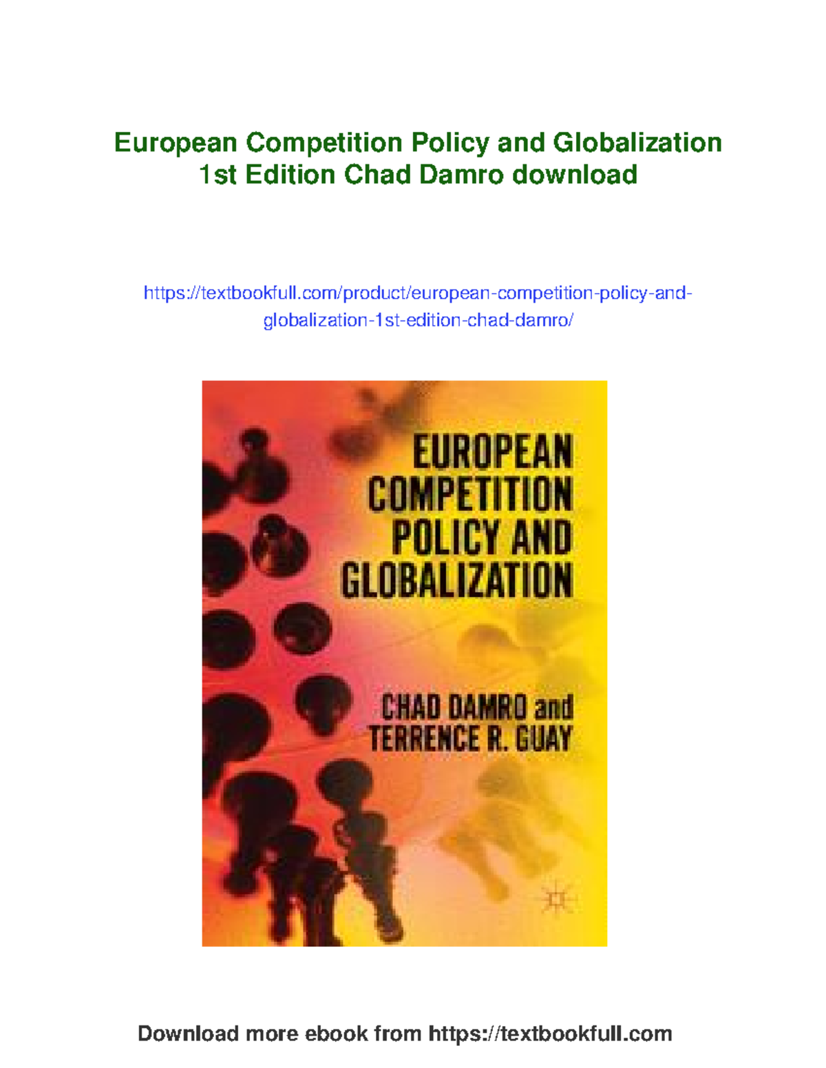 European Competition Policy & Globalization: Insights from Damro & Guay ...