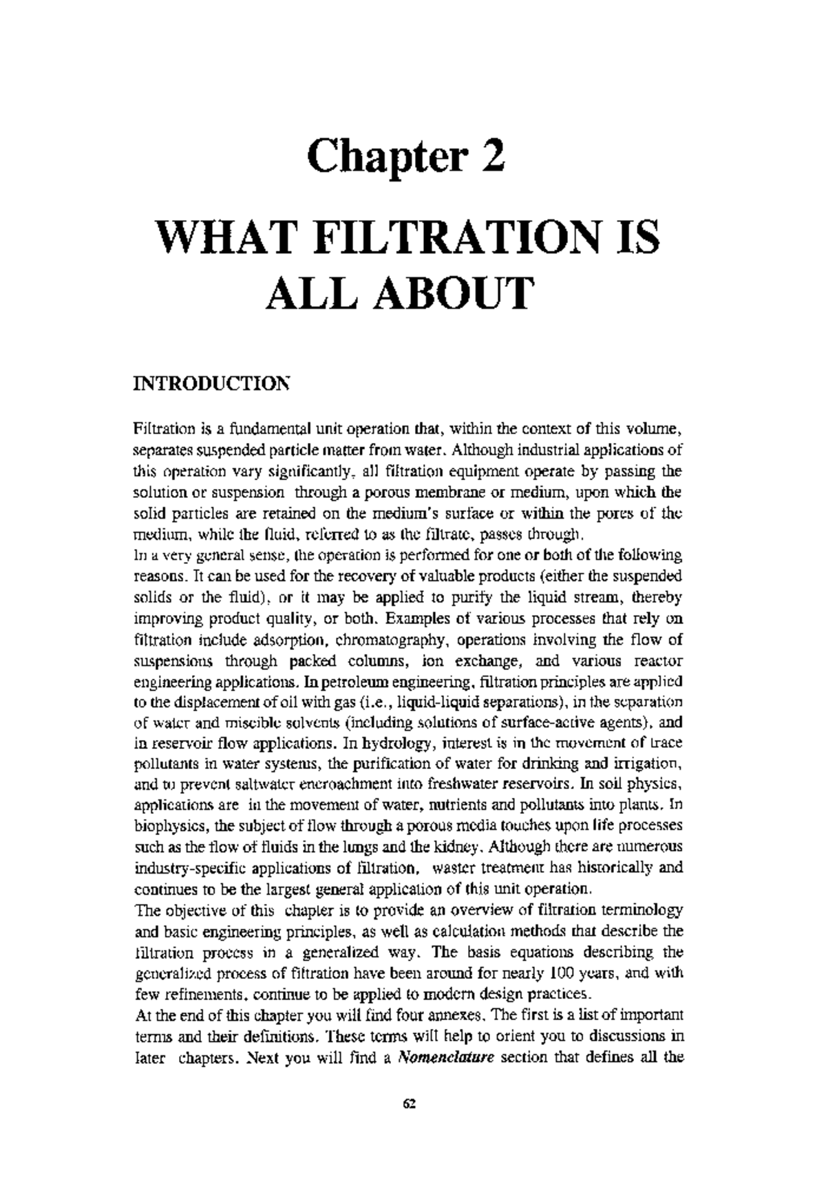 Chapter 2: Overview of Filtration Principles and Applications in Water ...