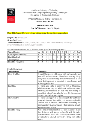 SWE2000 4 Lab 4 S1 2023 - ... - SWE20004 Technical Software Development ...