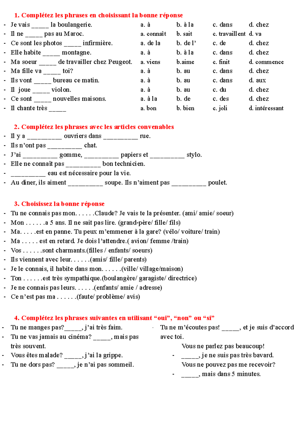 French - Final Exam - Phrases et Conjugaisons - Studocu