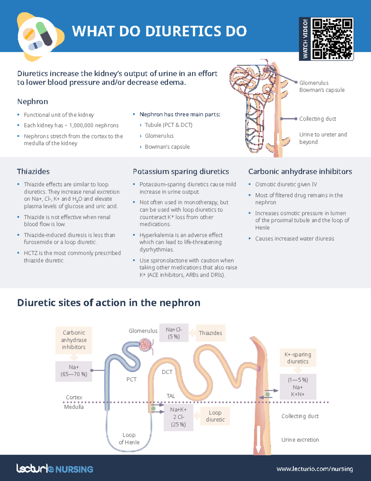 NURS Cheat Sheet: Understanding Diuretics and Their Effects - Studocu