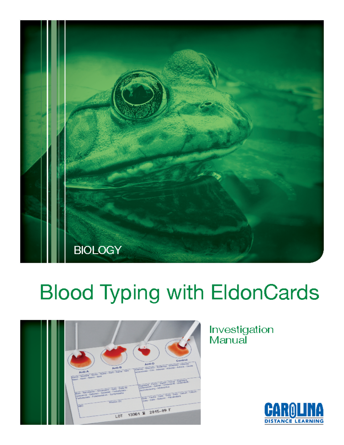 BIO 111 Final Lab Report: Blood Typing Using EldonCards - Studocu