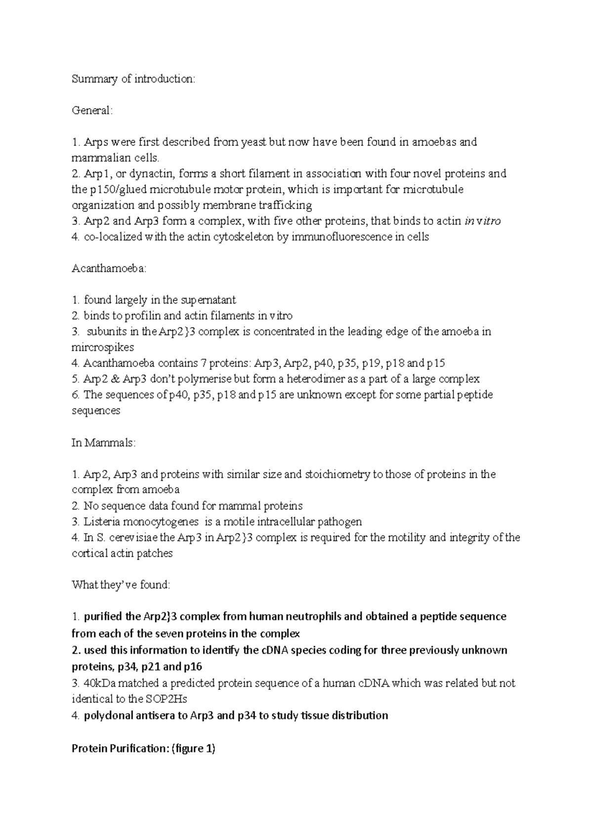 Summary of Machesky - Summary of introduction: General: Arps were first ...