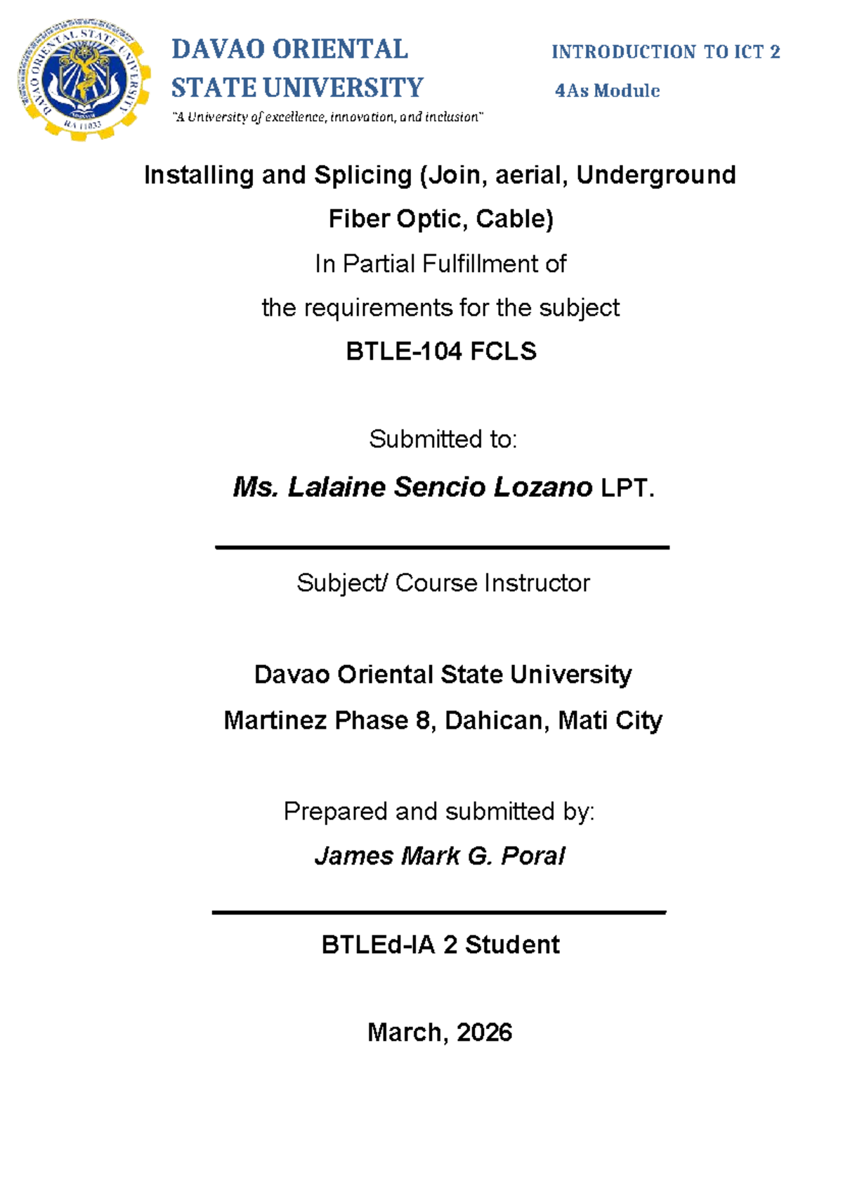 BTLE 104 - Fiber Optic Installation: Aerial & Underground Techniques ...