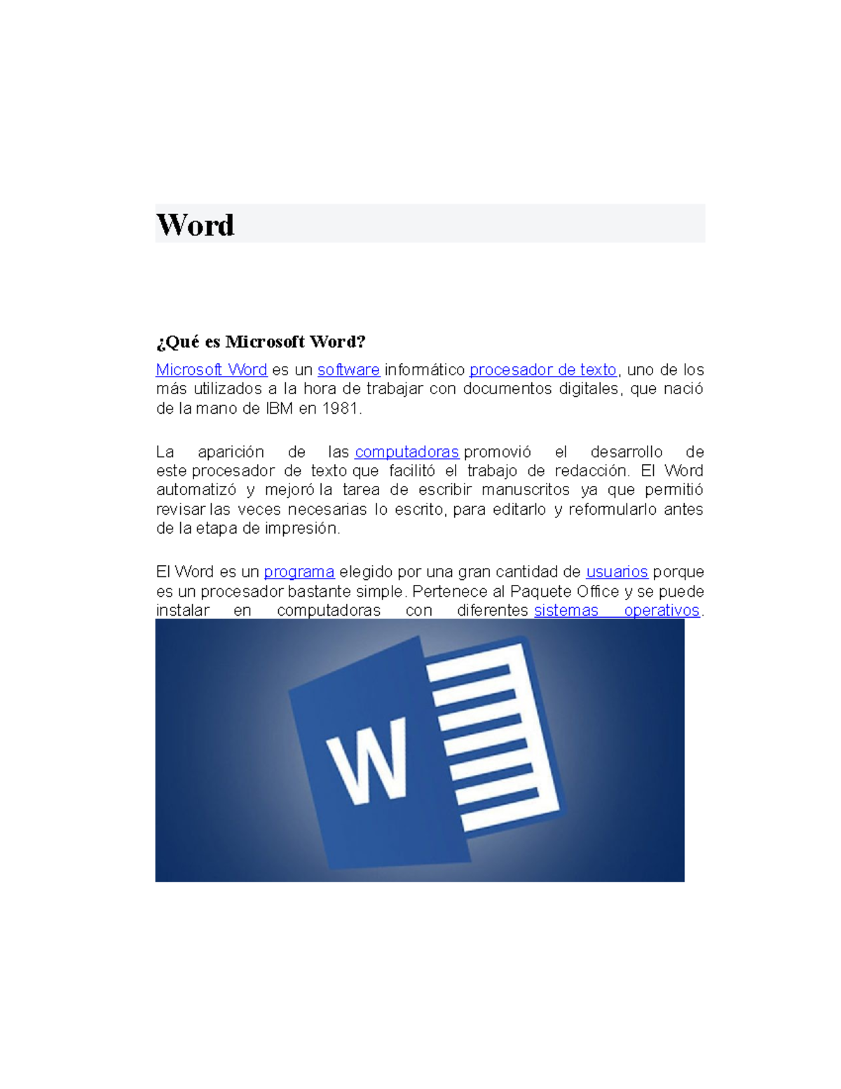 Resumen de Microsoft Word: Características y Funcionalidades - Studocu