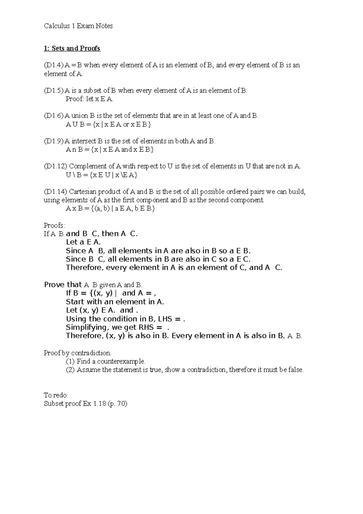 Calculus 1 Final Exam Cheat Sheet: Key Concepts & Formulas - Studocu