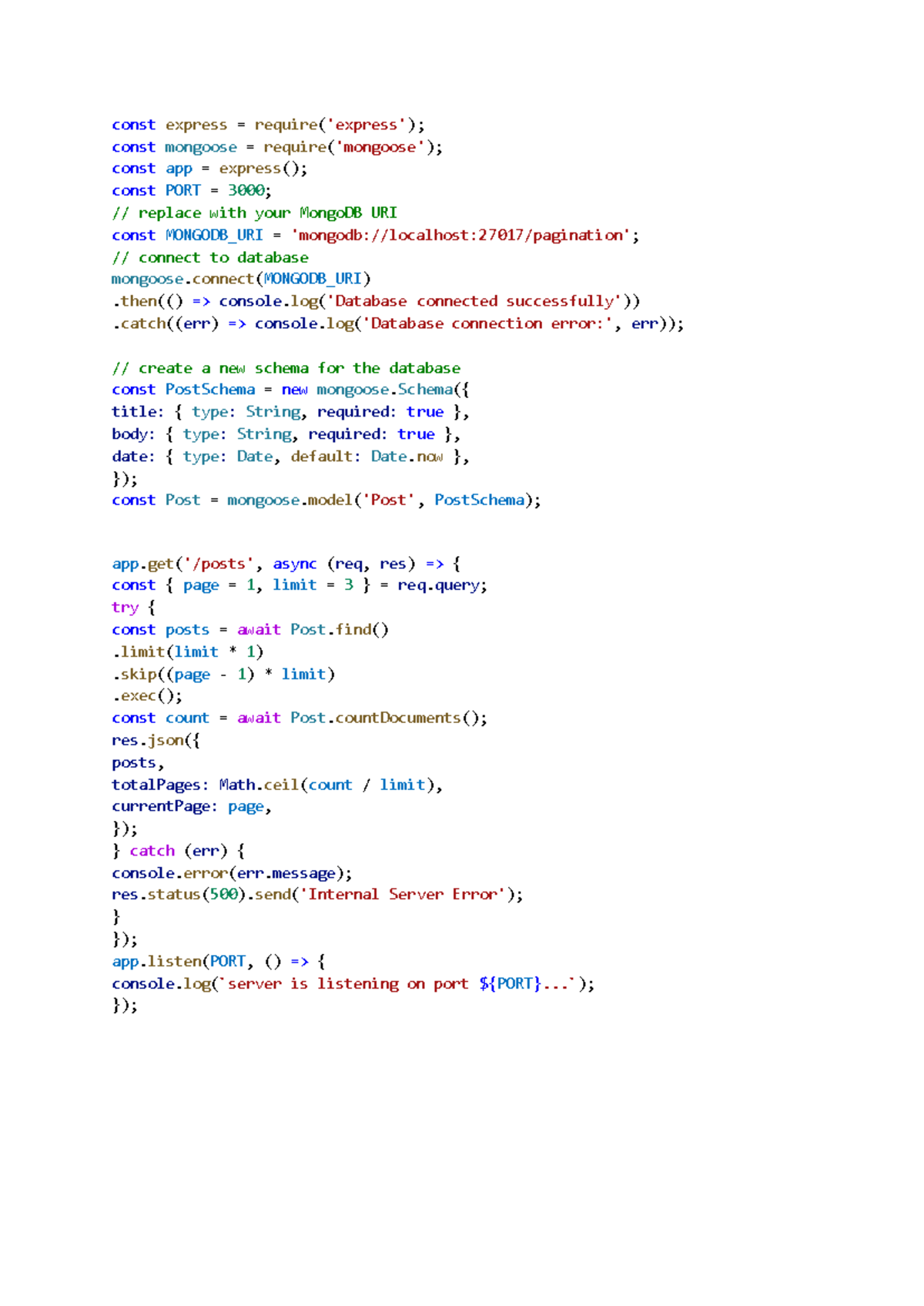 Mongoose - Nodejs Project - const express = require('express'); const mongoose = - Studocu