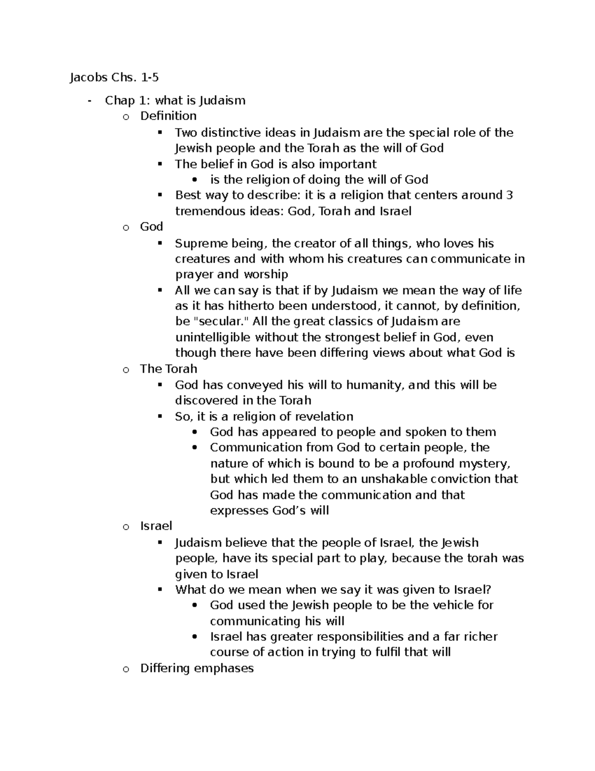 Judaism Overview: Key Concepts and Beliefs (Course Code: JUD101) - Studocu