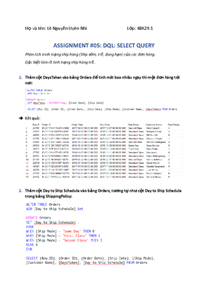 bài tập đại số quan hệ - CTT102 – CƠ SỞ DỮ LIỆU BÀI TẬP VỀ NHÀ BT04 ...