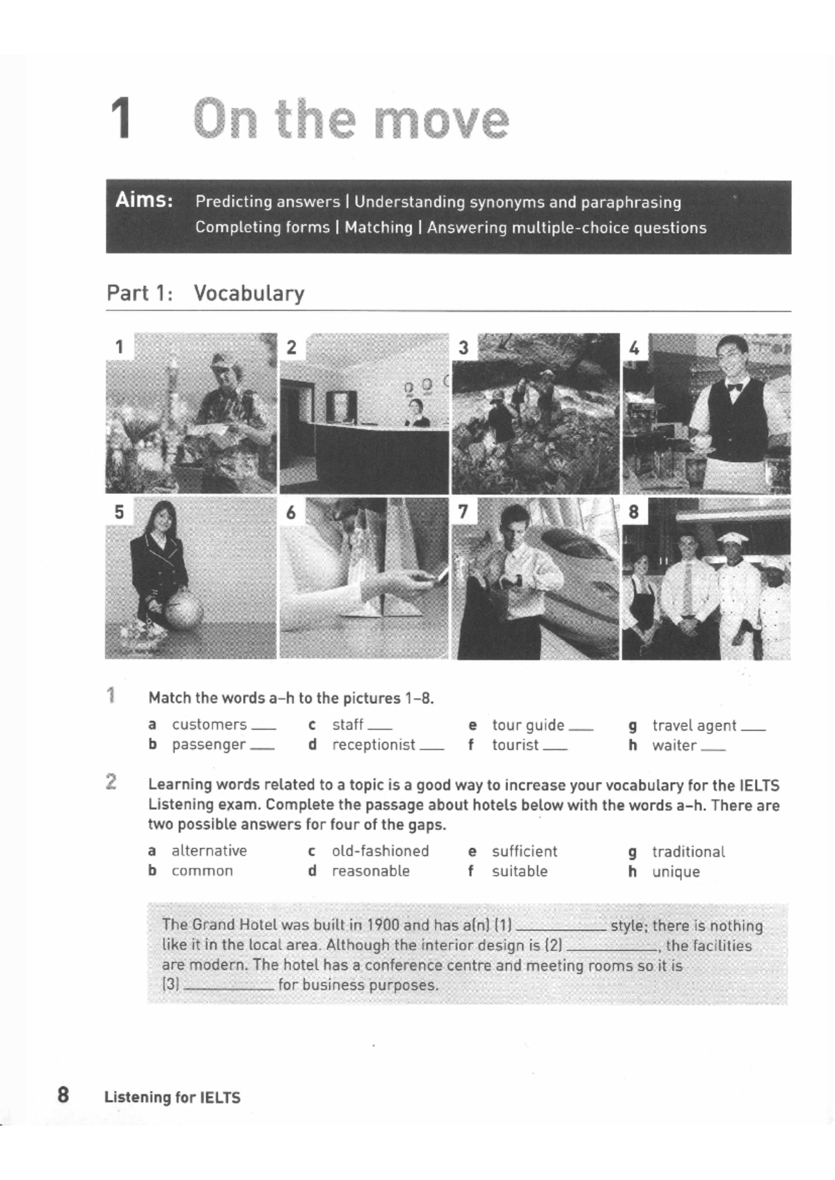 U1 Listening for IELTS: Vocabulary, Form Completion & Exam Tips - Studocu
