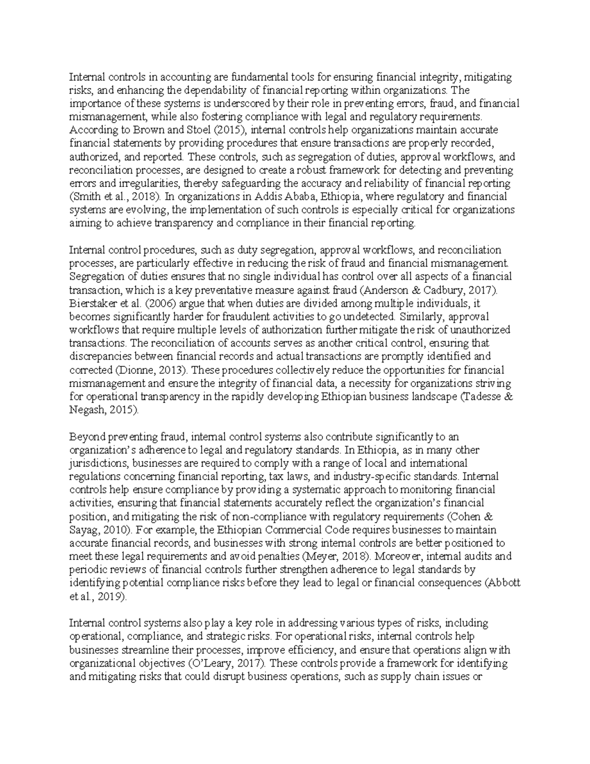 Document chatgpt 12 - Use it for assigments - Internal controls in ...