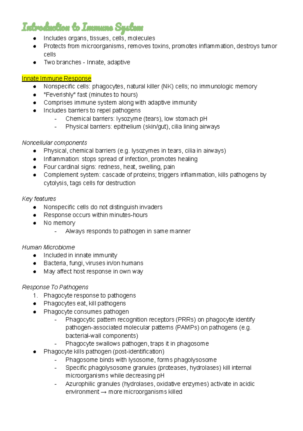 Immunology 101: Health Assessment Notes on Immune System Functions ...