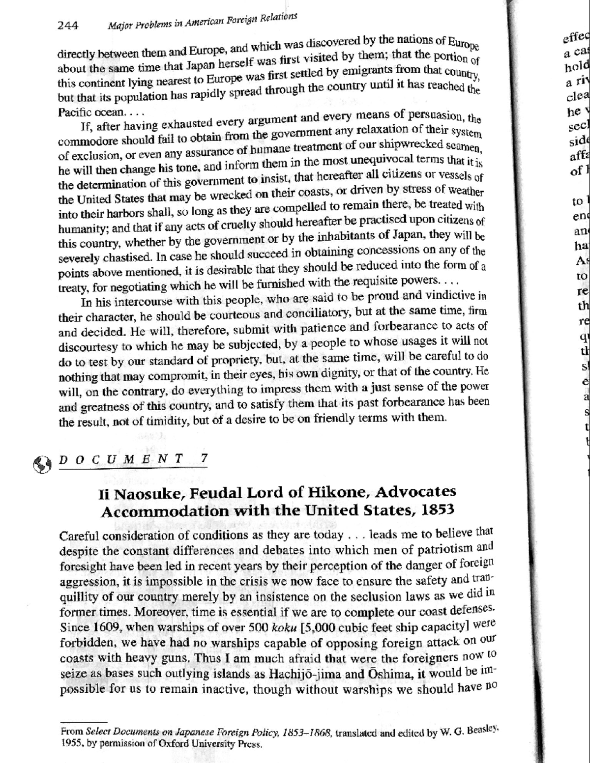 244 Major Problems in American Foreign Relations: Final Exam Strategy ...