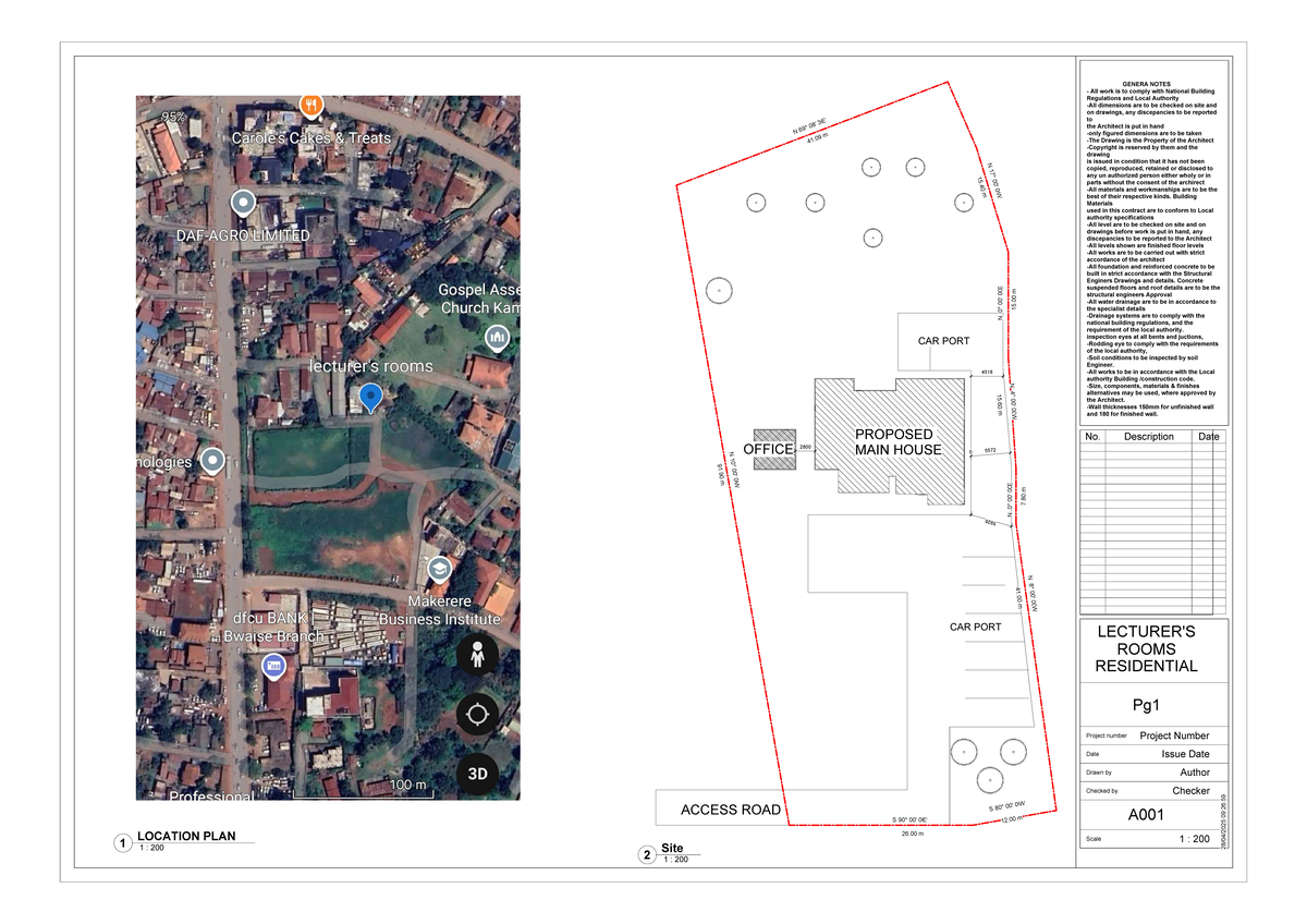 REAL LIFE Project - Wide range of knowledge - 1 : 200 LOCATION PLAN 1 2 ...