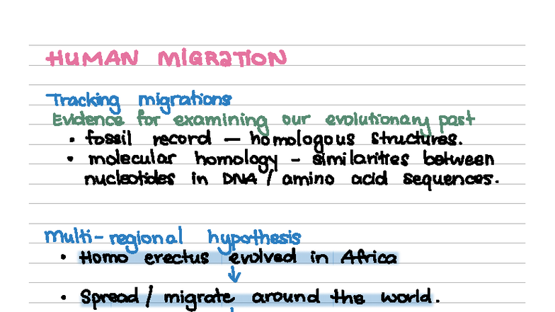 11D Human Migration - Bio Unit 4 AOS 2 Chapter 11 Overview - Studocu