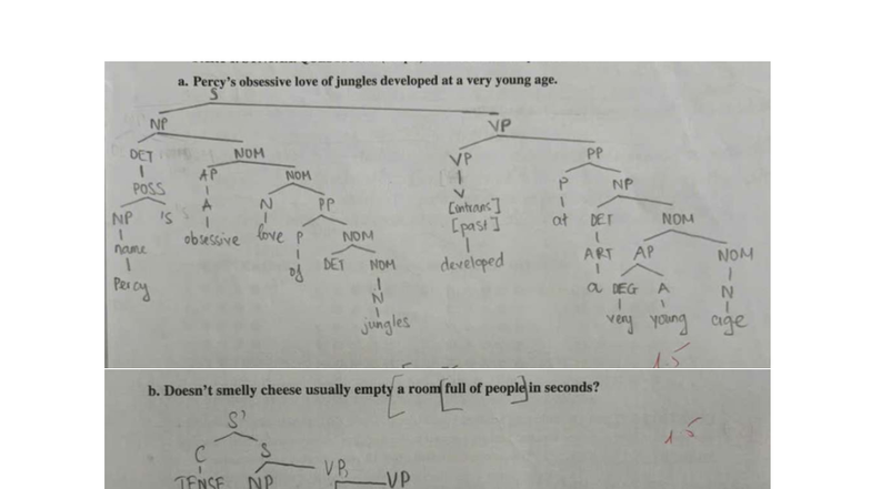 (2024) Suggested Answers for Syntax Midterm Exam - Studocu