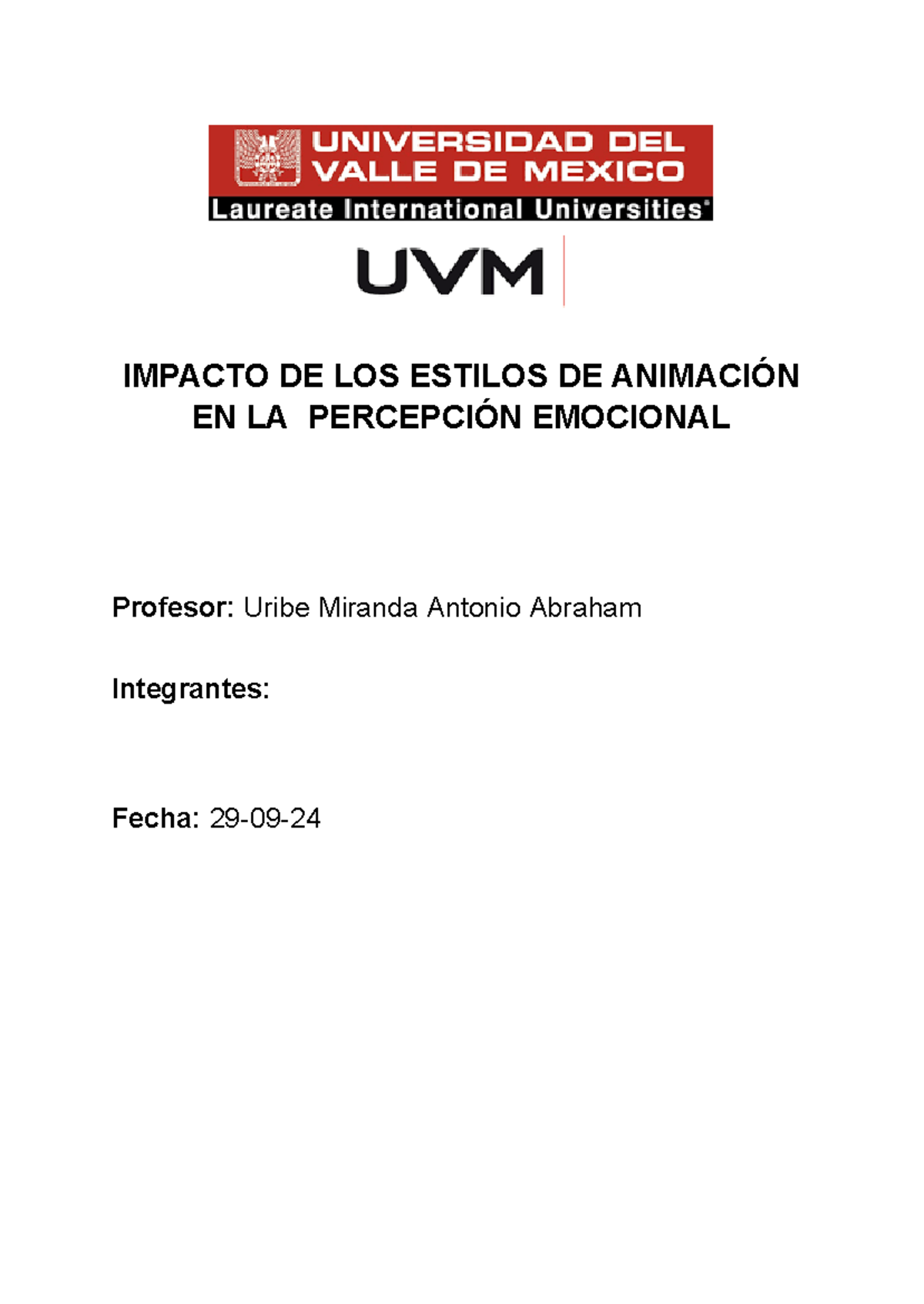 Actividad 8: Impacto de los Estilos de Animación en la Percepción ...