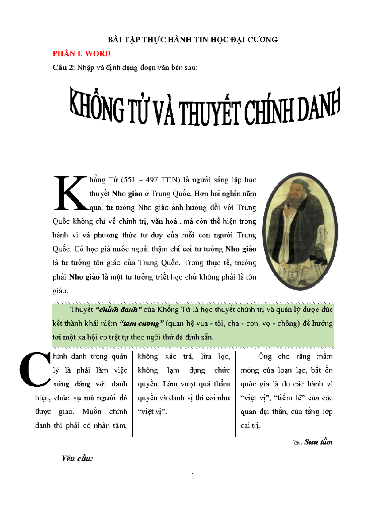 Bài Tập Thực Hành Tin Học Đại Cương: Word và PowerPoint - Studocu