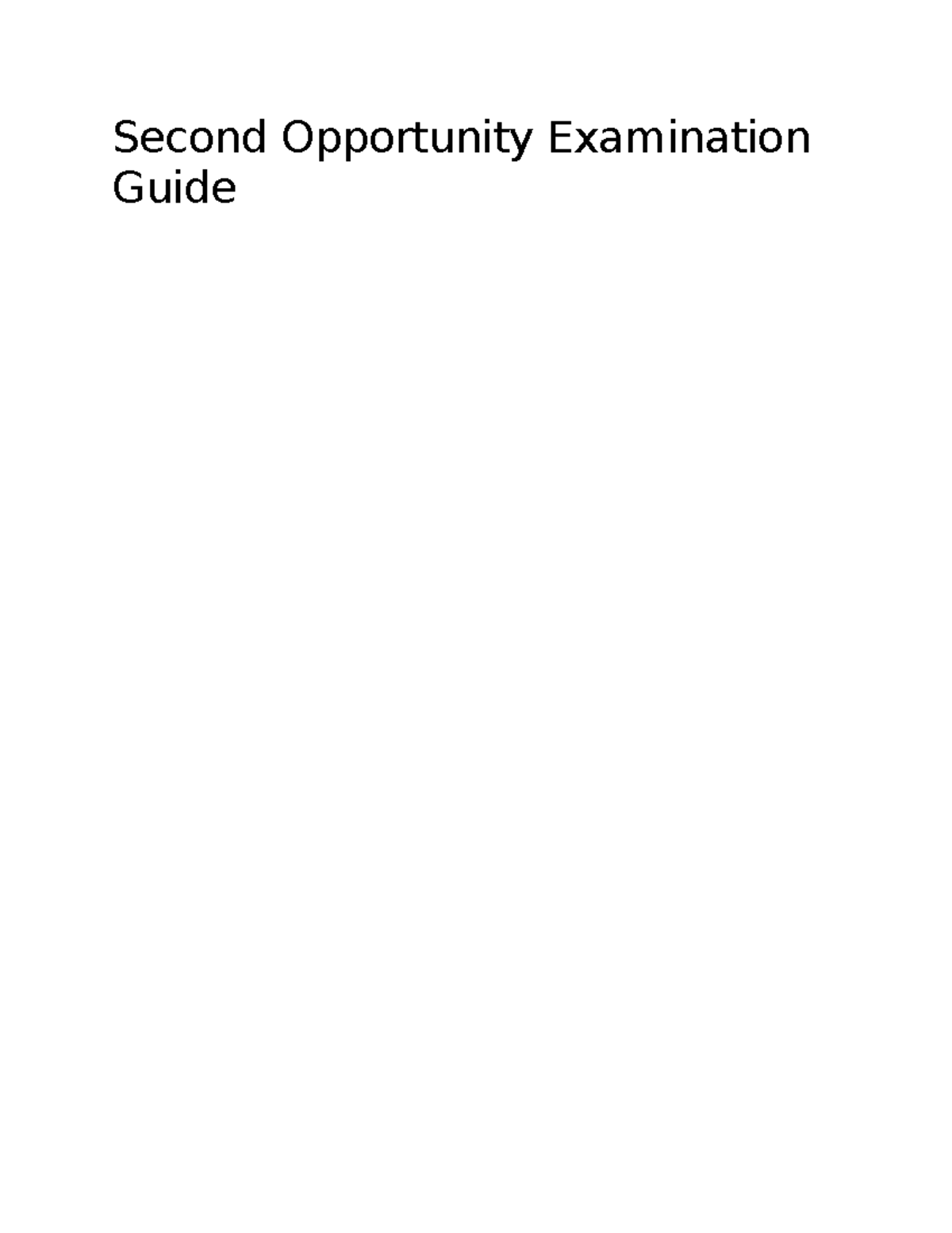 Second Opportunity Exam Guide: High Court Procedures and Rules - Studocu