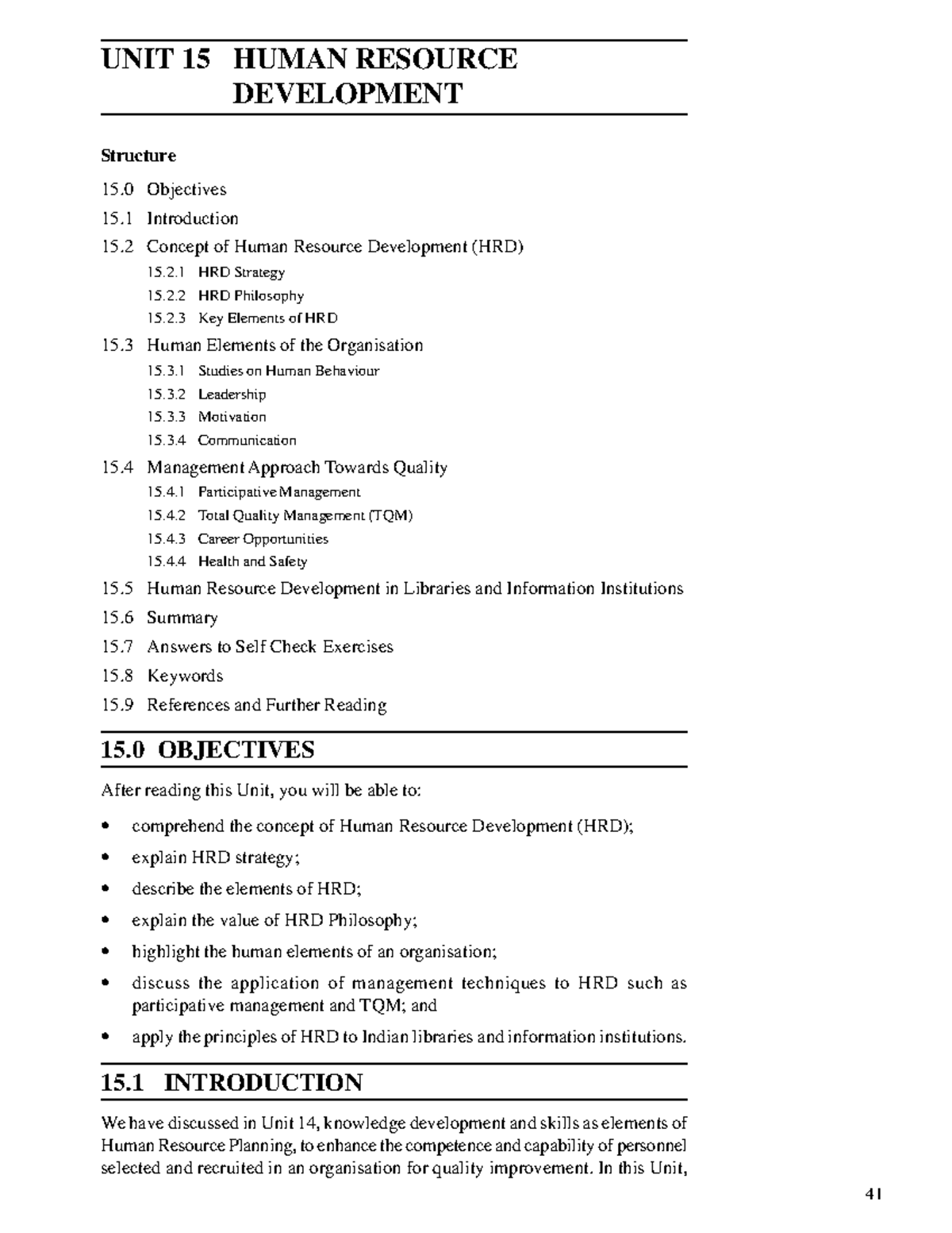 Unit-15 - Good material to read and understand - Human Resource ...