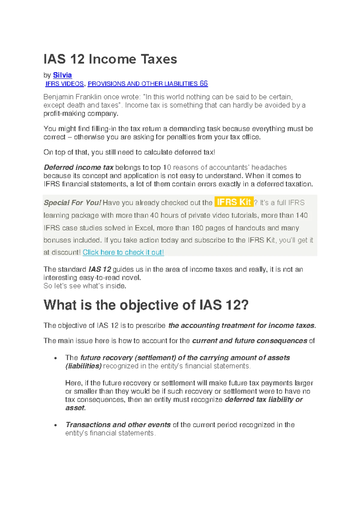 Understanding IAS 12 Tax Bases: A Comprehensive Guide - Studocu