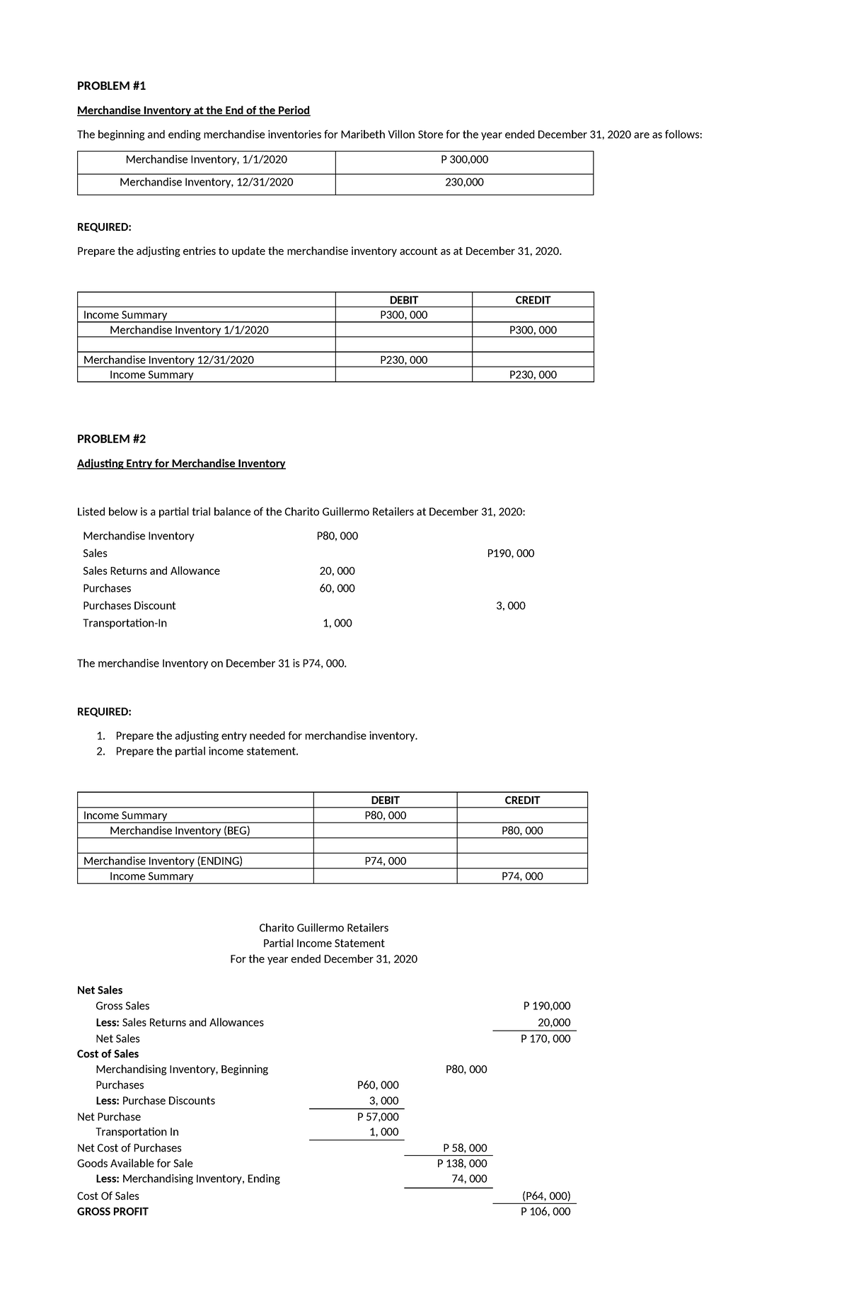 Adjusting Entries and Financial Statements for ACCT 101: Assignment 6 ...