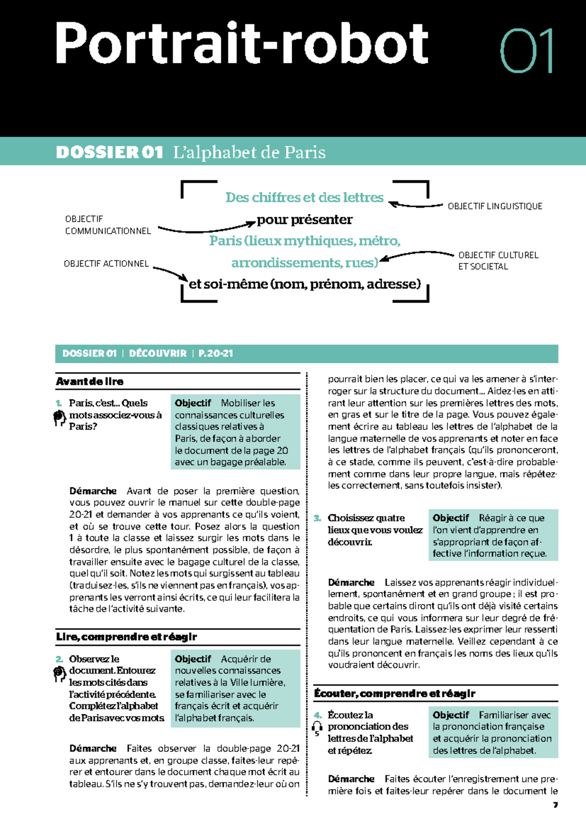 Guide Pédagogique de Défi 1 A1 : Découverte de Paris et Alphabet - Studocu