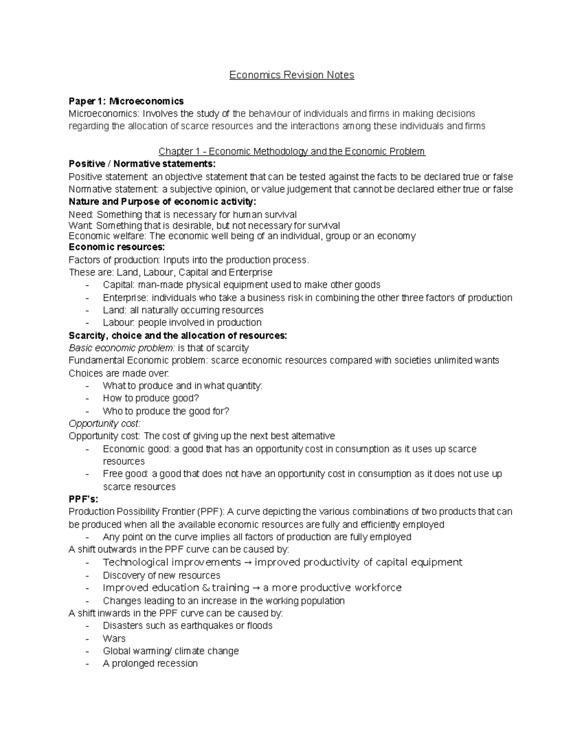 A-Level Economics Revision Notes: Key Concepts & Theories Explained ...