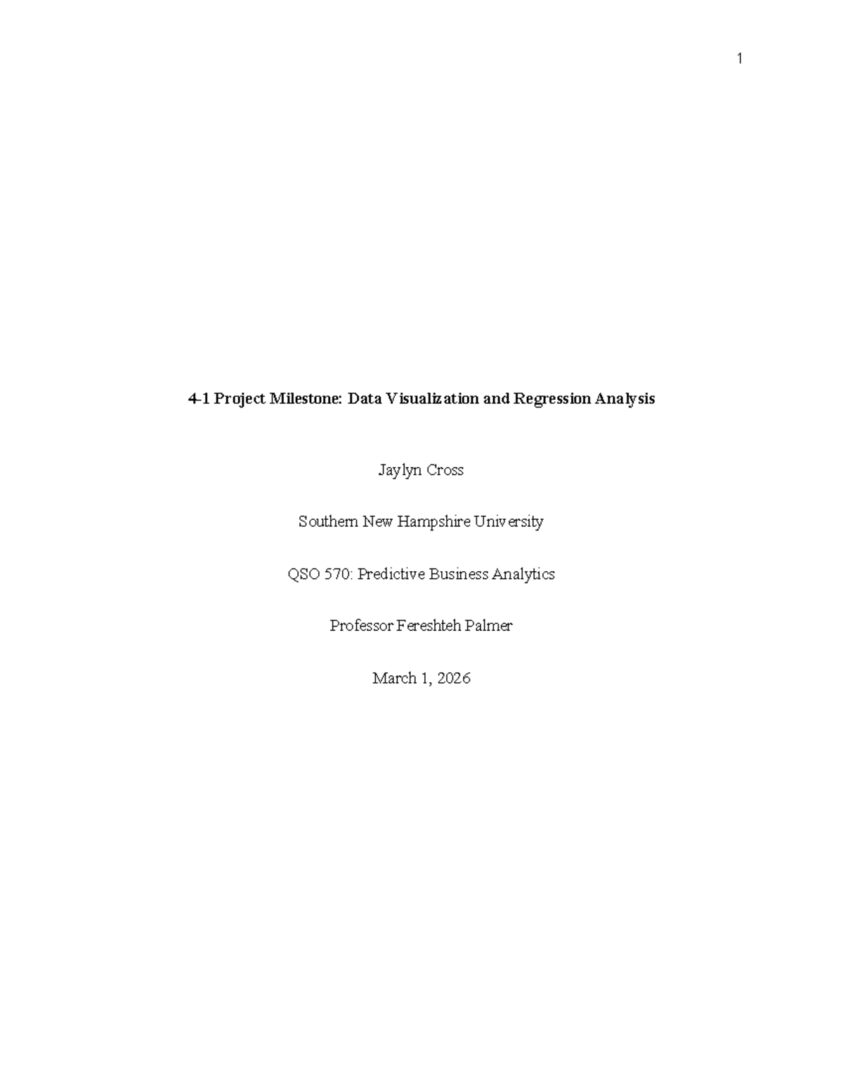 QSO 570: Project Milestone on Data Visualization & Regression Analysis ...