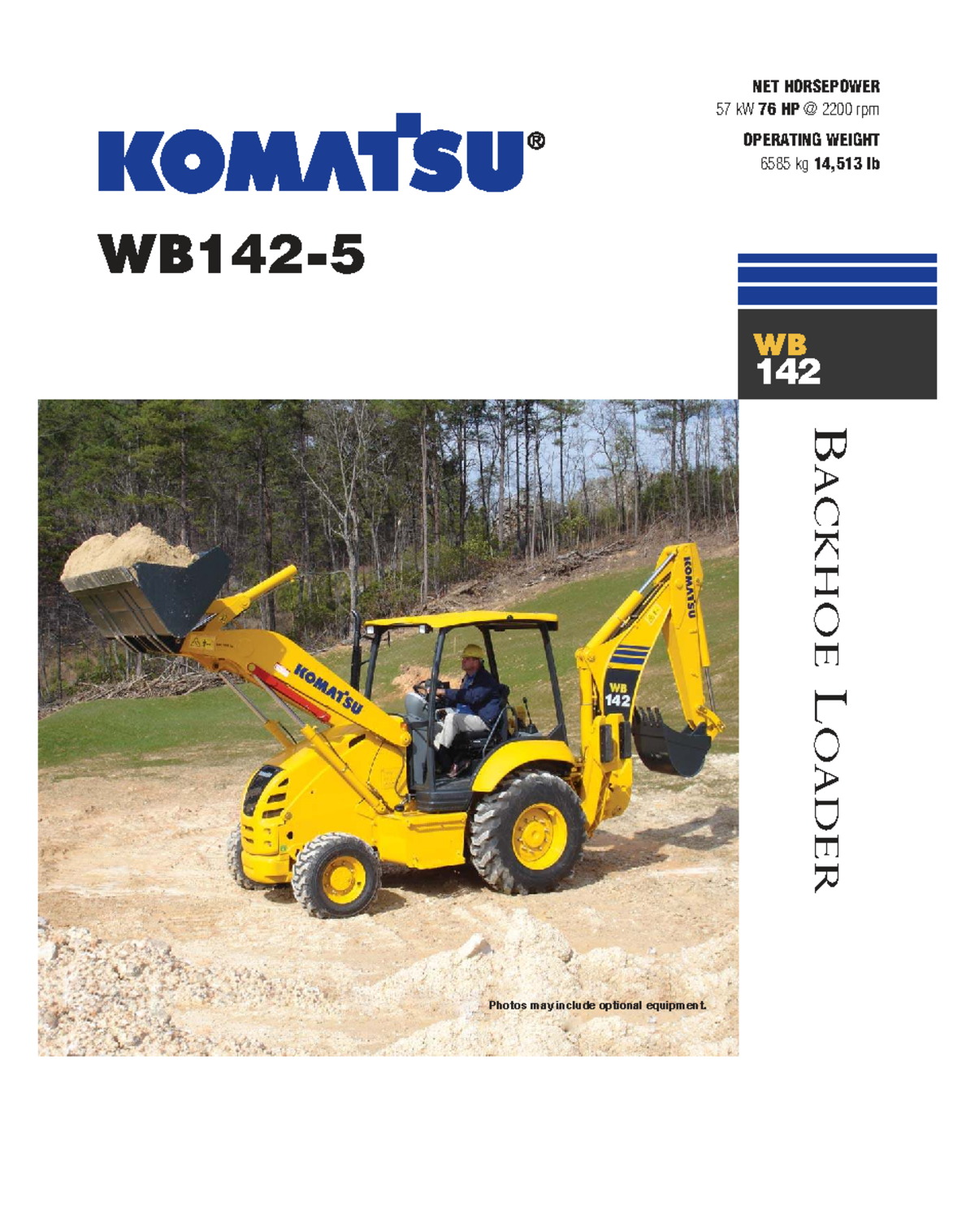 Komatsu WB142-5 Backhoe Loader Specs & Features (2007) - Studocu