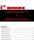 LETRS Unit 4 Comprehensive Assessment and Session Overview - Studocu