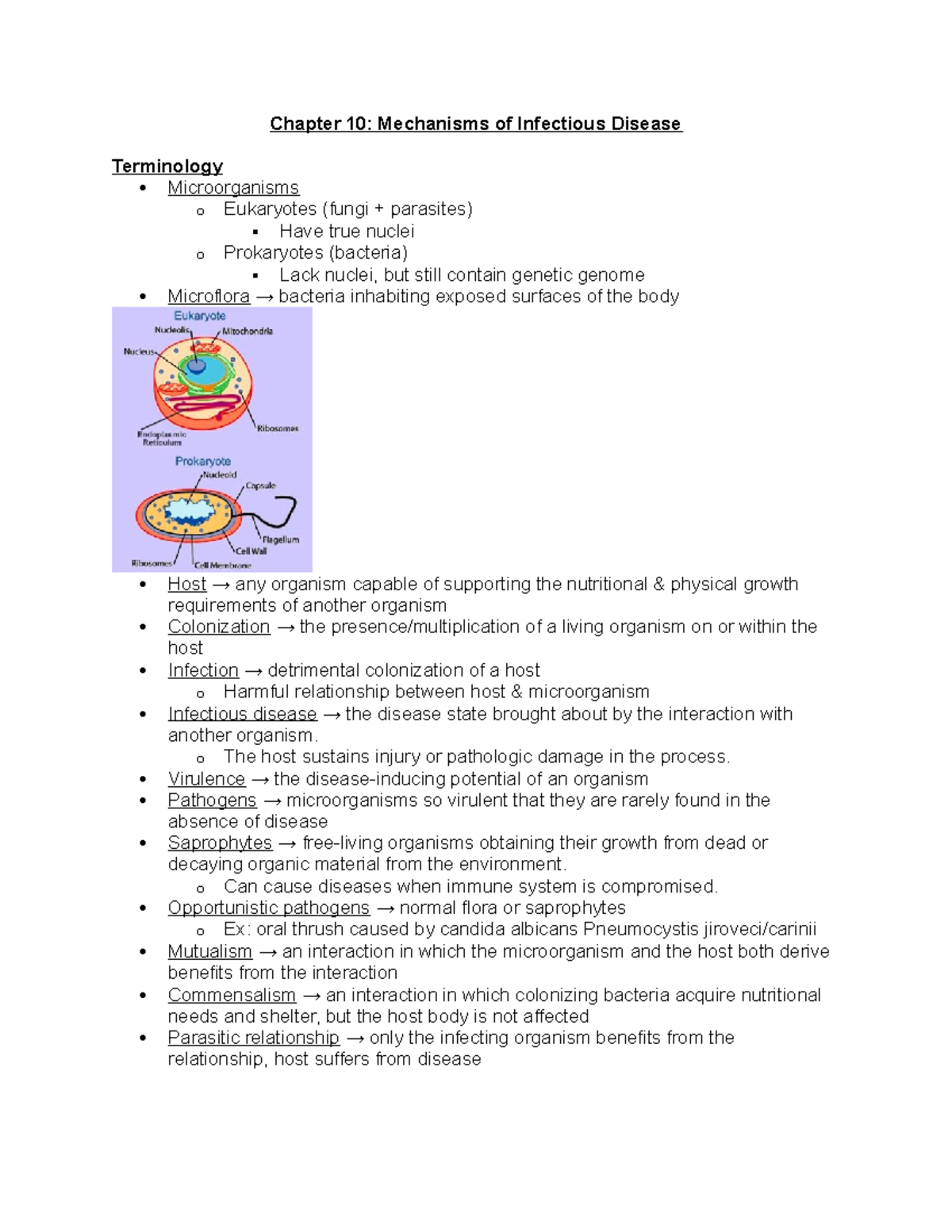 Ch 10 SG - Chapter 10 Lecture notes - Chapter 10: Mechanisms of ...
